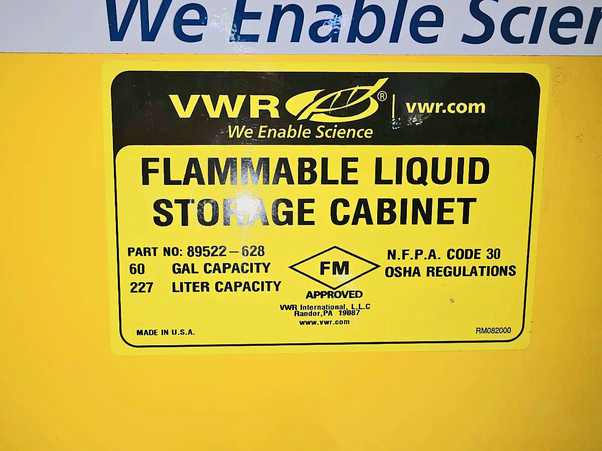 Flammable storage cabinet 60 gal | VWR 89522-628 (Pre-owned) – LEI Sales
