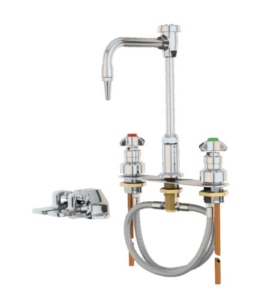 Laboratory water faucet with foot pedal and vacuum break | Watersaver ...