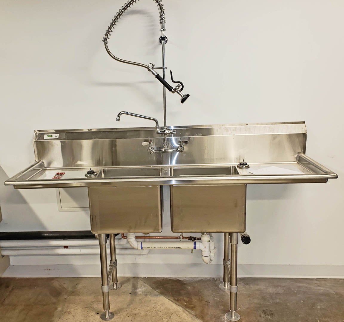 72" Stainless Steel Lab Sink and Faucet | Two Compartment – LEI Sales