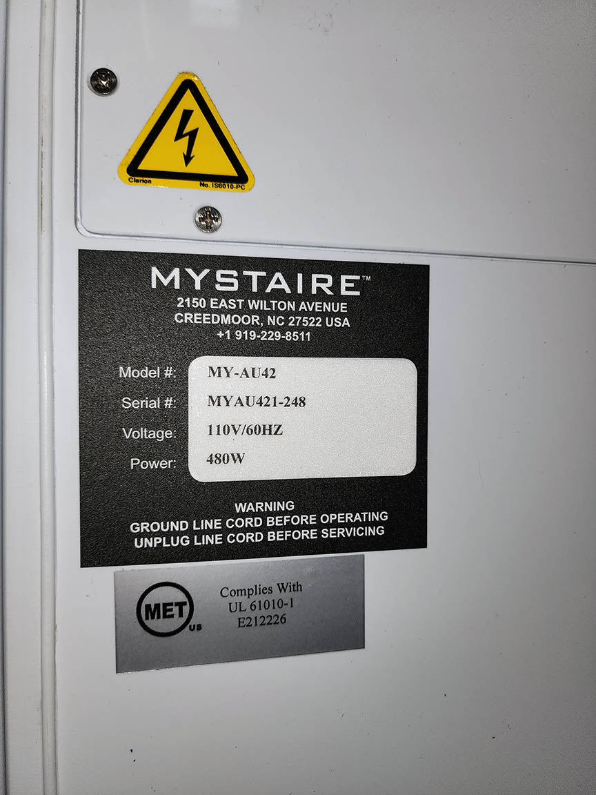 Mystaire Aura Elite 42 inch ductless fume hood (Pre-owned) – LEI Sales
